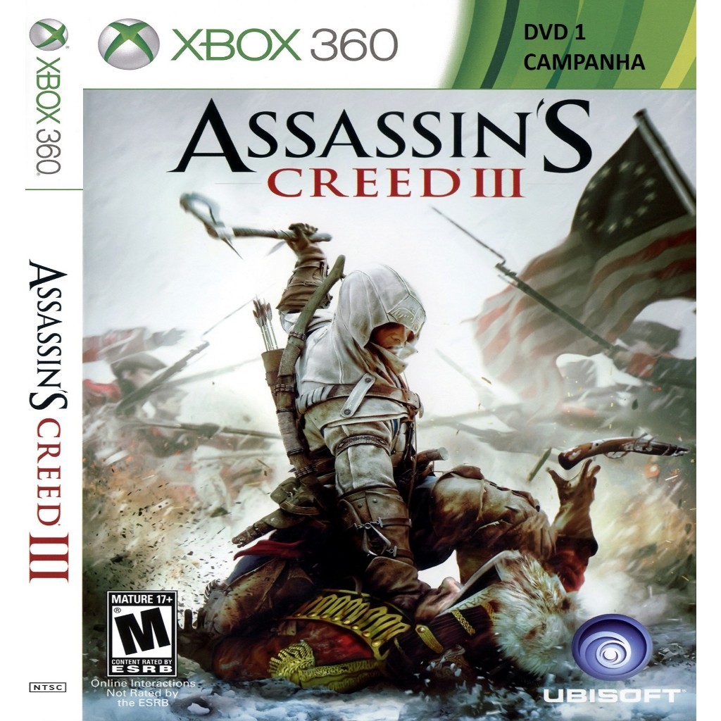 Assassins Creed III - Xbox 360 - Desbloqueado LT (LT3.0/LTU) Mídia ...