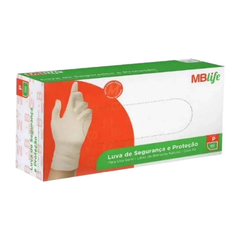 Luva Látex Com Pó Uso Geral Pequena 100 Un MBlife - Medix | Shopee Brasil