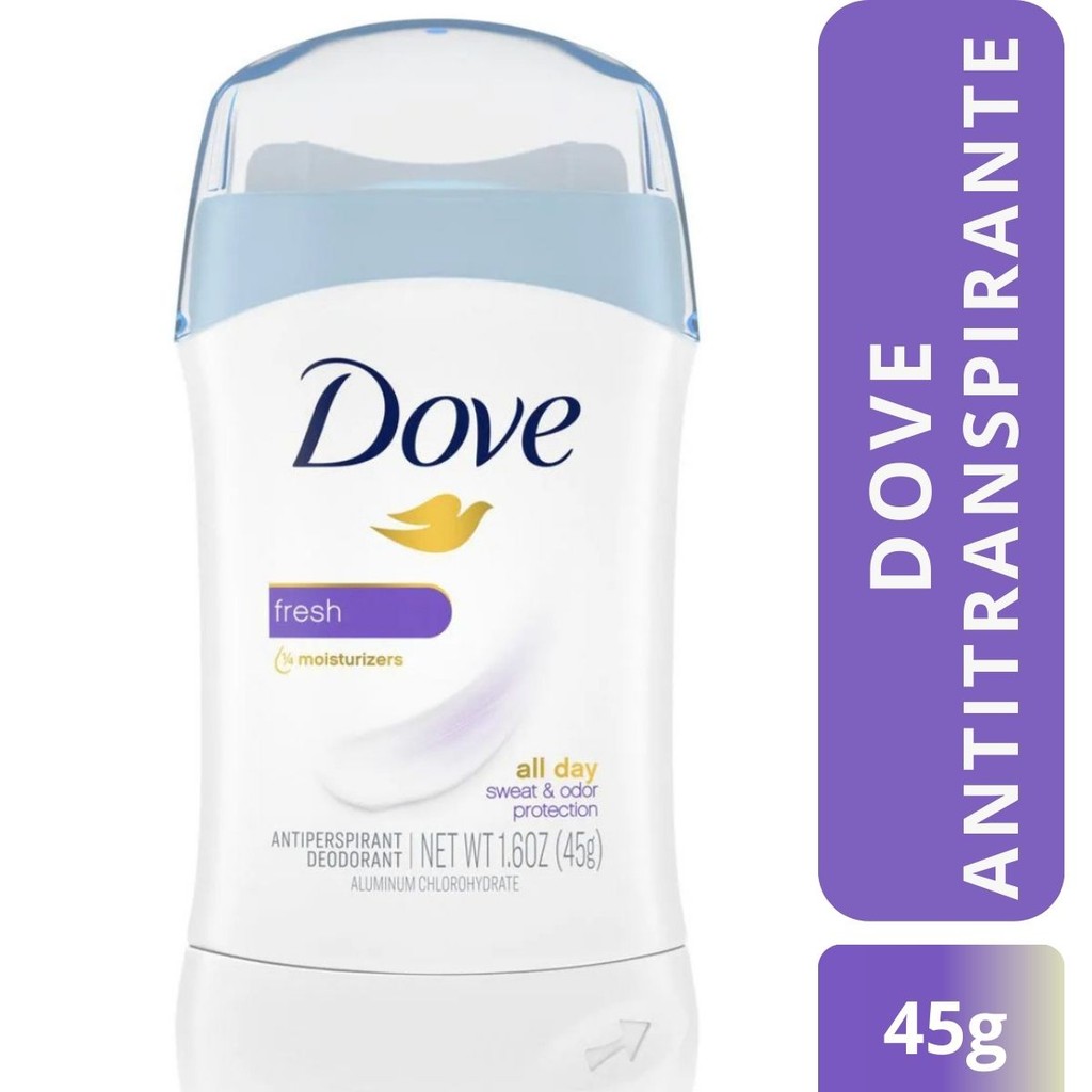 Desodorante Antitranspirante Stick Barra Dove Fresh 24h 45g | Shopee Brasil