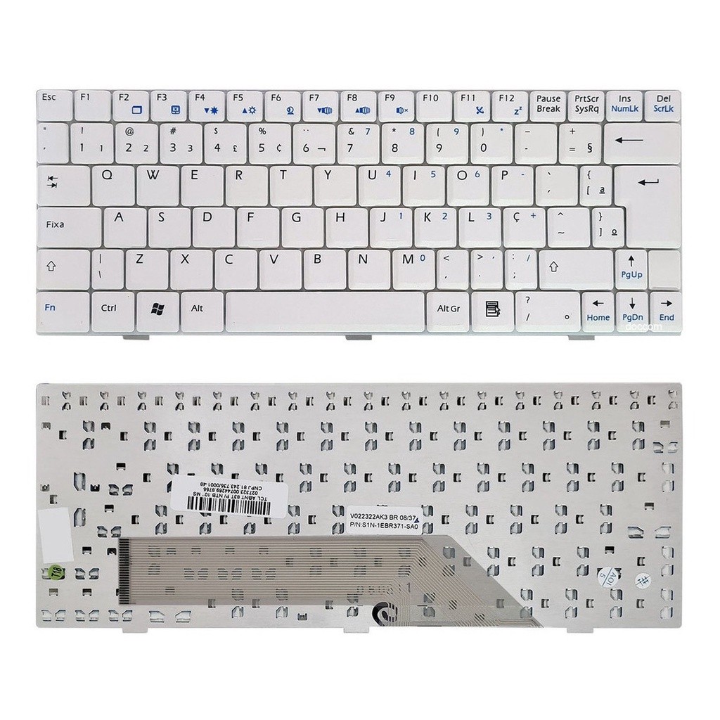 Teclado para netbook Positivo Mobo 1050 1070 1080 1090 V022322ak3 ...