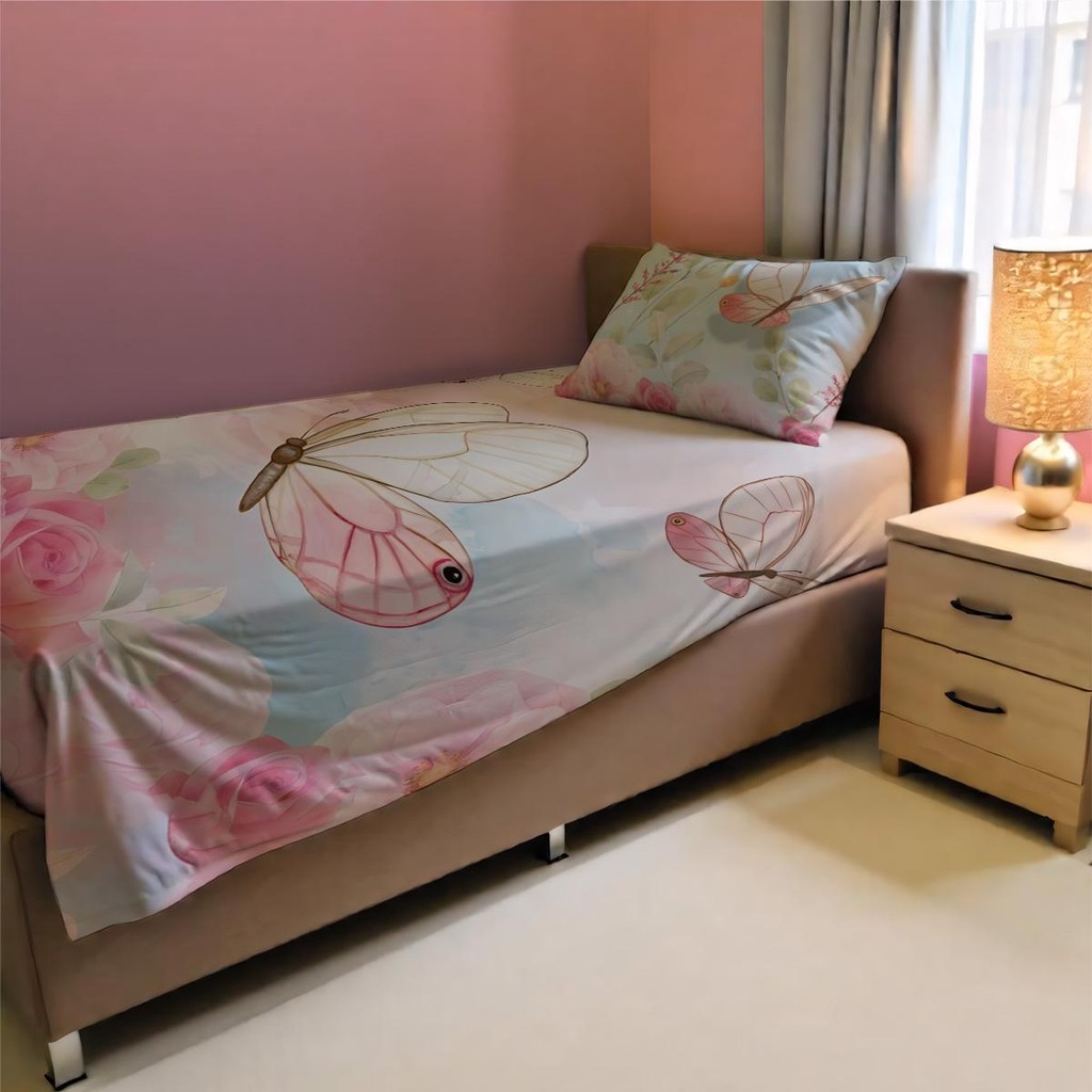 Forro de cama e fronha personalizado Borboleta | Shopee Brasil