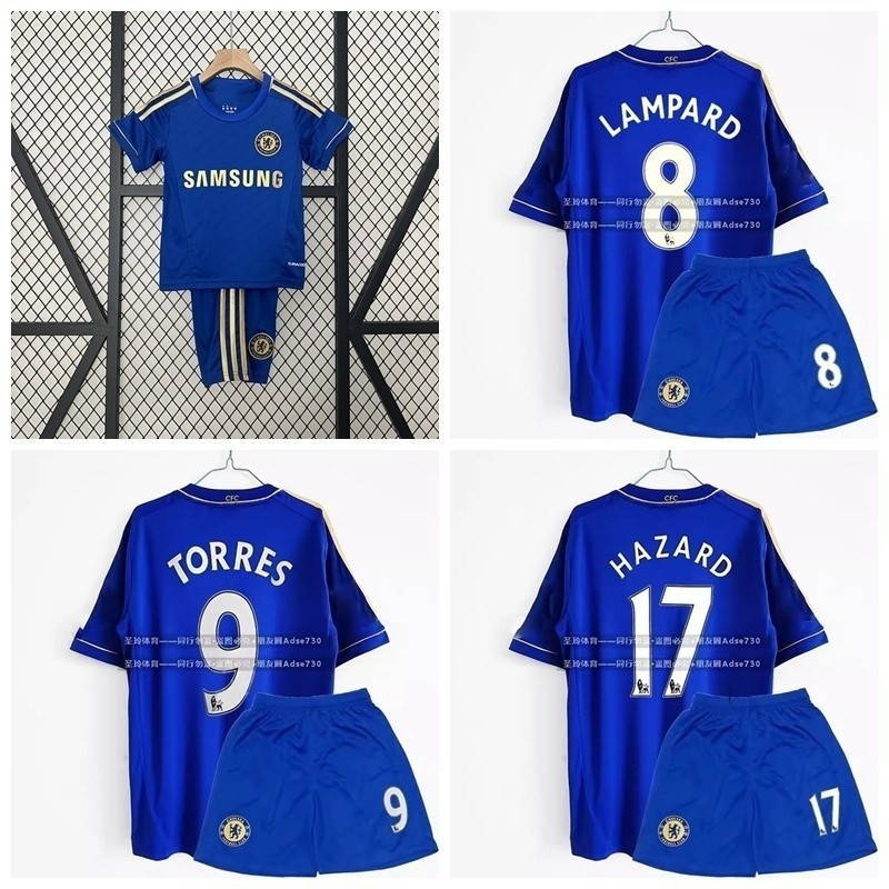 URNP 2012-13 Chelsea Retro Home Football Kids Jersey Kit Lampard Torres ...