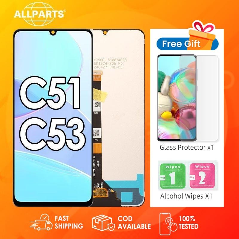 Tela do OPPO Realme C51 C53 LCD Display Frontal RMX3830 RMX3760 ...