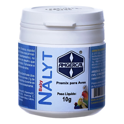 Nalyt Baby 10g Amgercal Premix Vitamina Filhotes De Pássaros | Shopee ...