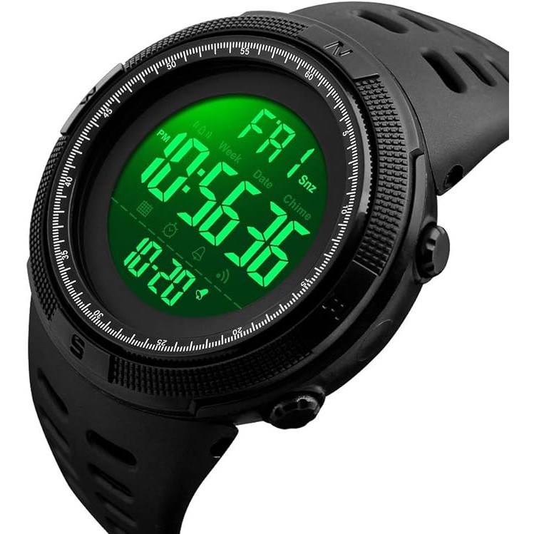 Relógio Esportivo 1251 Masculino á Prova D água Preto Digital | Shopee Brasil