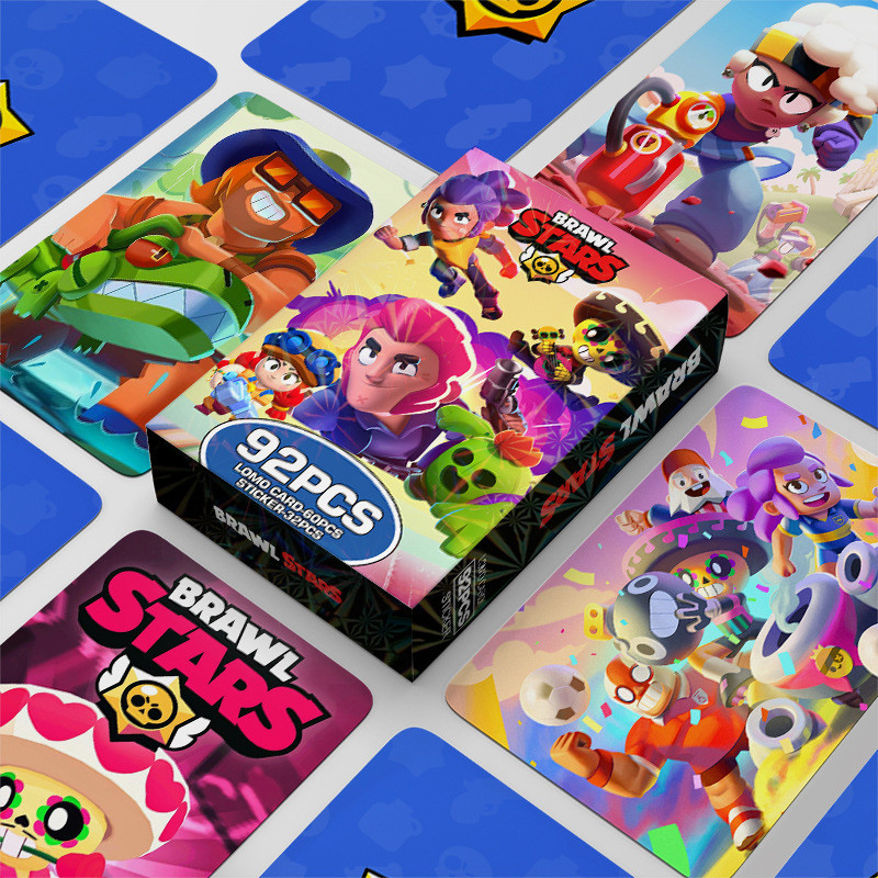 Brawl Stars Photocard Lomo Cartão Postal 60pcs + 32pcs Adesivo | Shopee ...