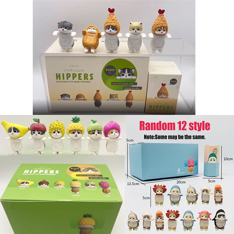 2025 Nova Série Mofusand Hippers Decorativa Mini Figura Gato Hipper ...