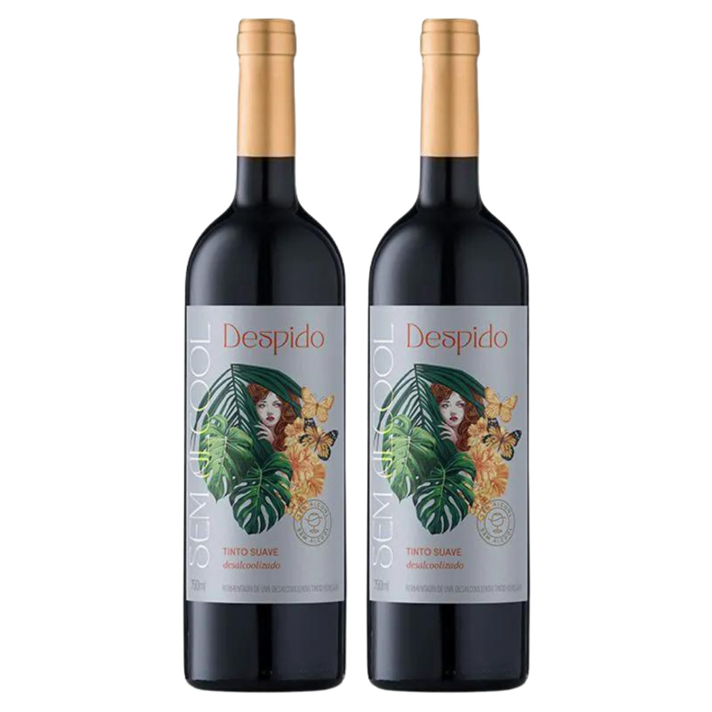 Vinho Sem Álcool Despido Tinto Suave - 750mL - Nacional - 02 un ...