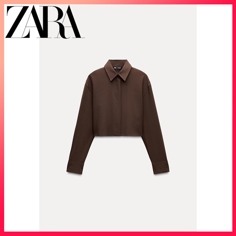 ZARA Outono E Inverno Novidades Roupas Femininas Drape Manga Longa ...