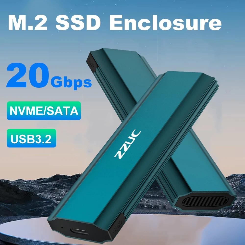 M2 SSD Case M . 2 NVMe Para USB C 3.2 Gen2 20 Gbps PCIe Gabinete 6 NGFF ...