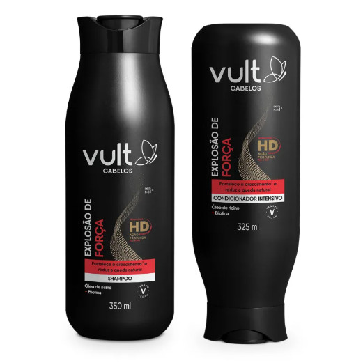 Kit Vult Cabelos Explosão de Força Shampoo 350ml + Condicionador 325ml ...