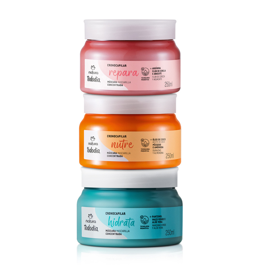 Cronograma Capilar Natura Tododia (3 Máscaras de 250ml cada) | Shopee ...