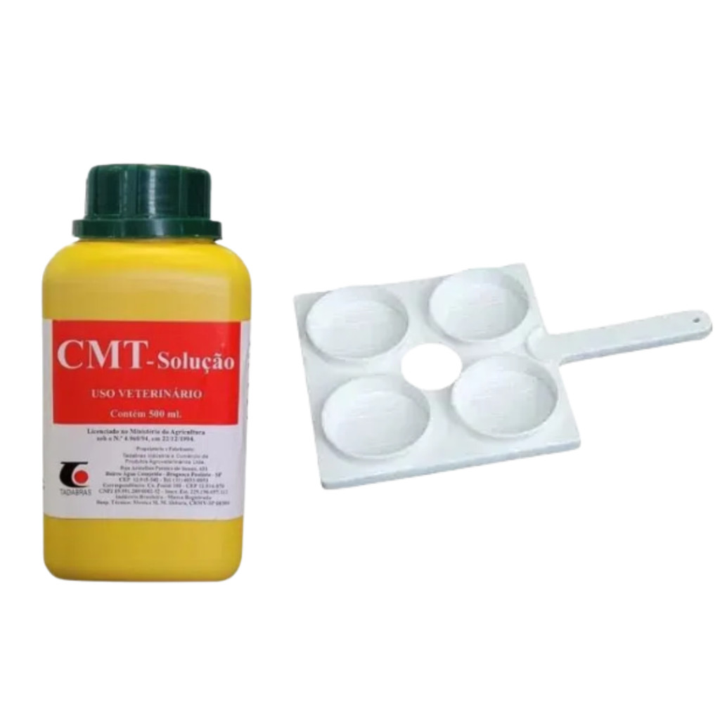 KIT 1 SOLUÇÃO CMT MASTITE 500ML + 1 PLACA CMT | Shopee Brasil