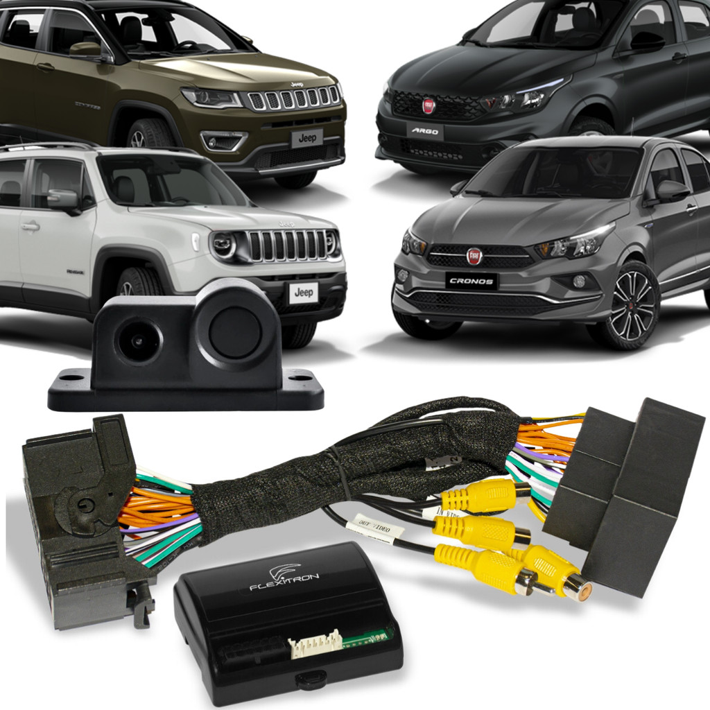 Interface Desbloqueio Câmera Ré e Frontal Argo 17 a 24 Cronos 18 a 24 Compass 18 a 21 Renegade ...