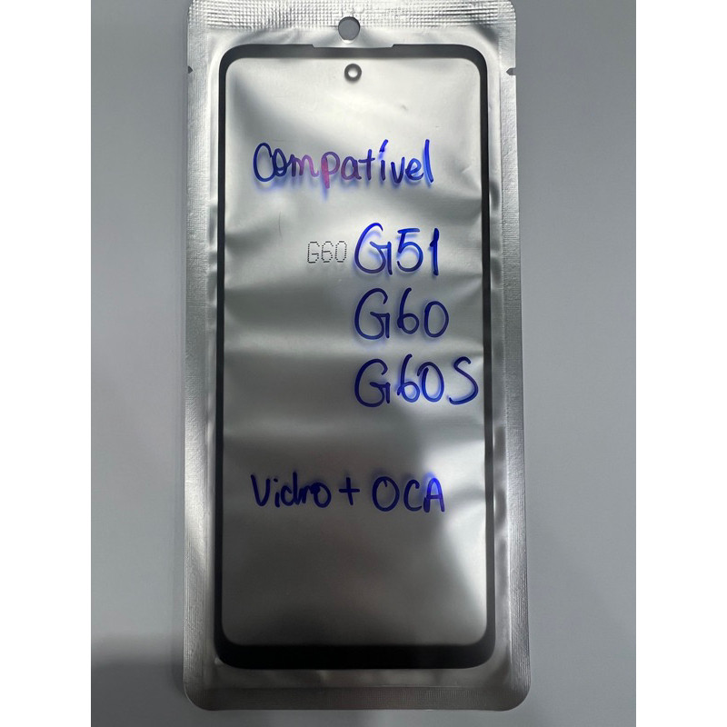 Vidro Com Cola Oca Compativel Moto G51/G60/G60s (recuperar vidro da frente quebrado） | Shopee Brasil