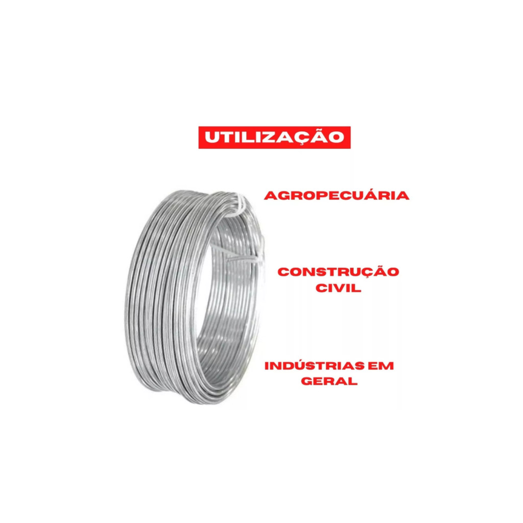 Arame Galvanizado Liso Bwg N°14 - 2,11mm Fio 1kg | Shopee Brasil