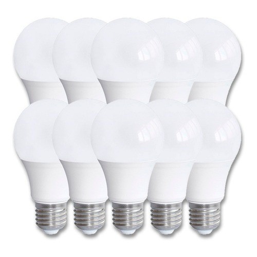 KIT 10 Lâmpadas Bulbo Led 12w 6500k Branco Frio Soquete E27 | Shopee Brasil