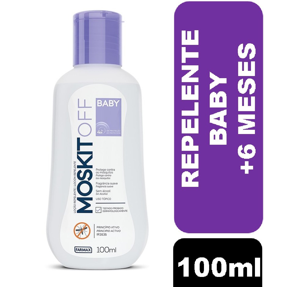 Repelente Moskit Off Loção Baby +6 meses 100ML | Shopee Brasil
