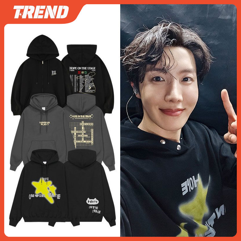 KPOP BTS J-HOPE TOUR ON THE STAGE Merch Zip-up Hoodie Plus Size Vintage ...