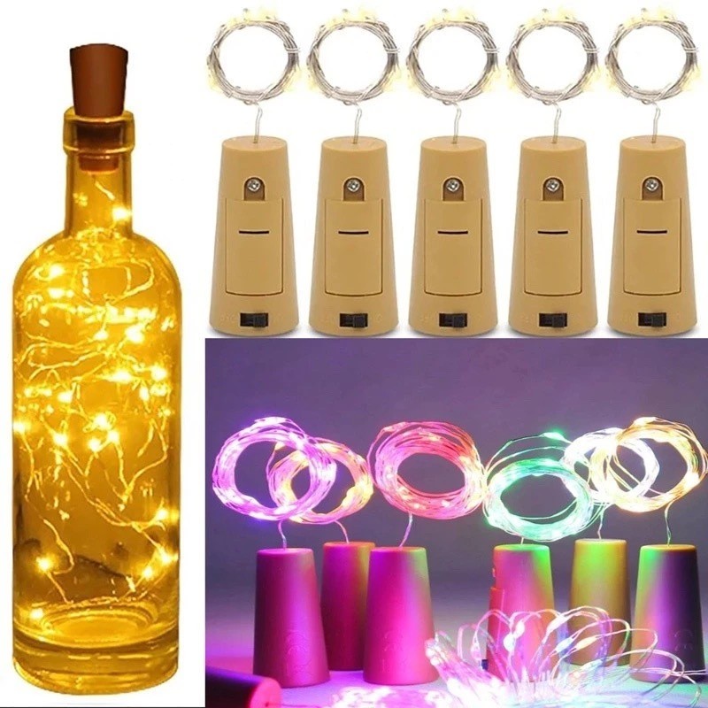 (Incluindo baterias)Kit Fairy String Light 2M Cortiça Garrafa de Vinhos ...
