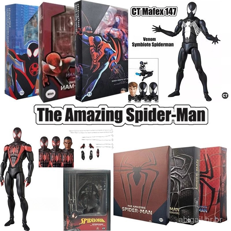 Novo CT Amazing Spider-Man Action Map SHF Toy Mafex092 milha Morales Mafex 147 Symbiote 2099 ...