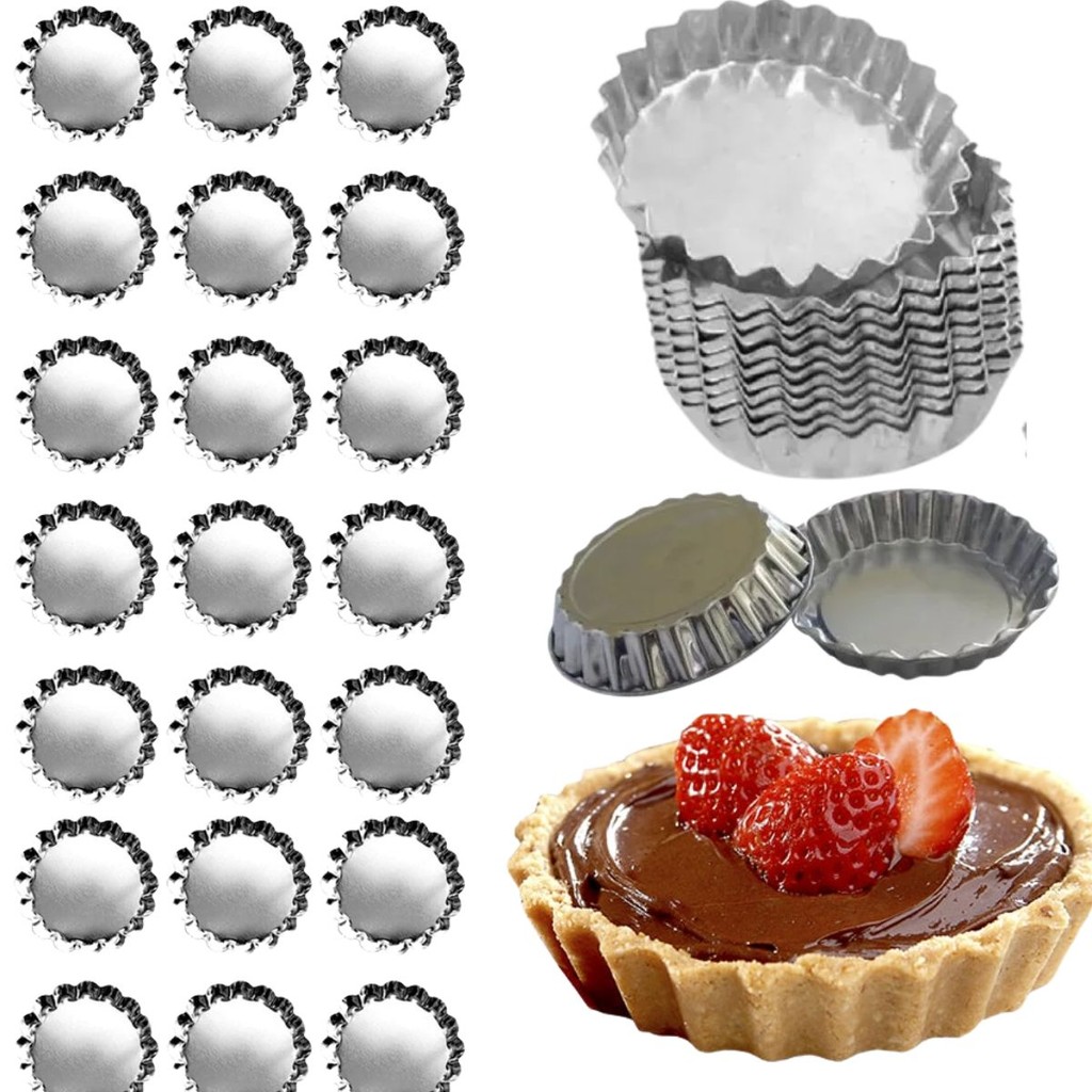 36 FORMA TORTINHA CRESPA FORMINHA MINI TORTA ONDULADA | Shopee Brasil