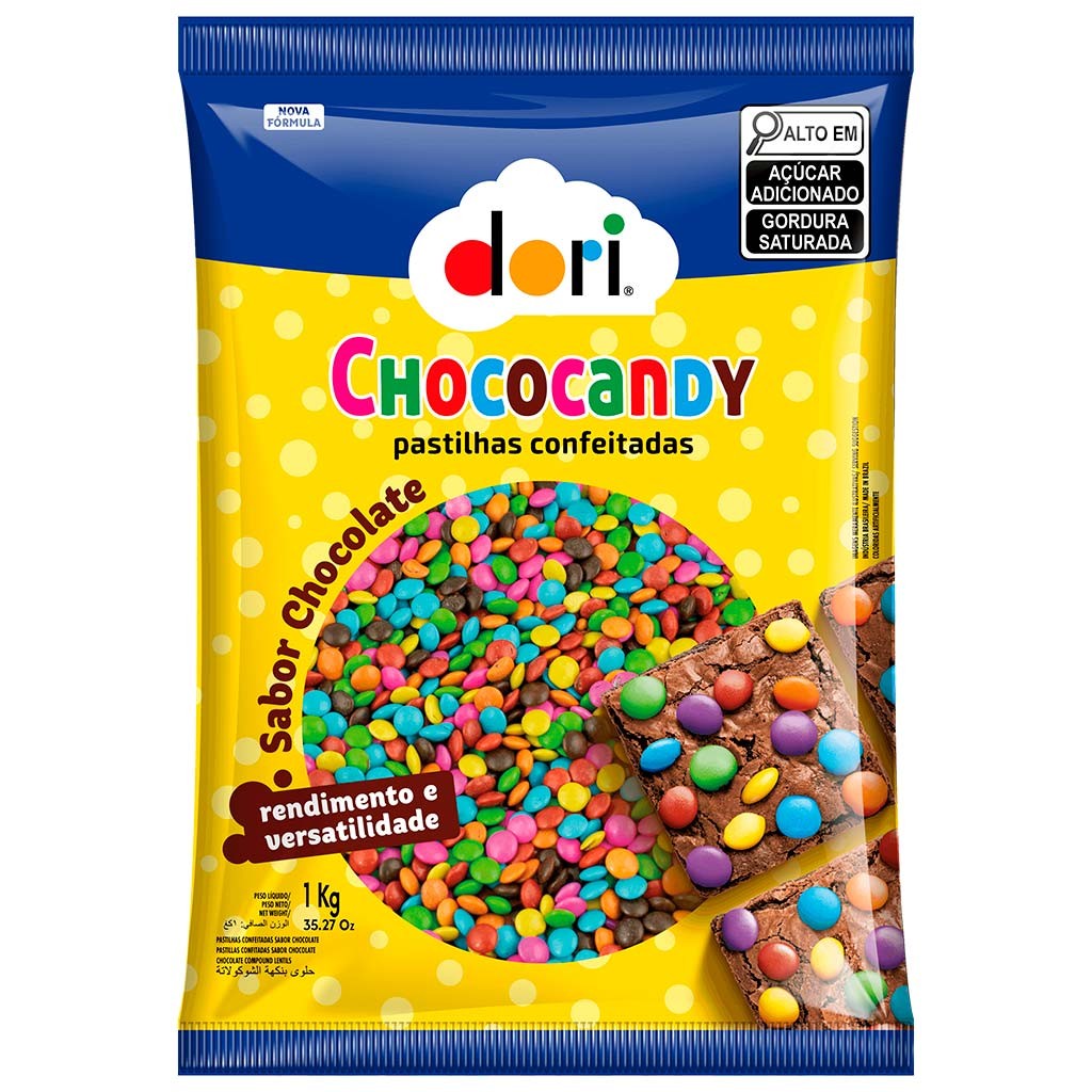 Chocolate Chococandy Confeito Colorido 1kg - Dori | Shopee Brasil