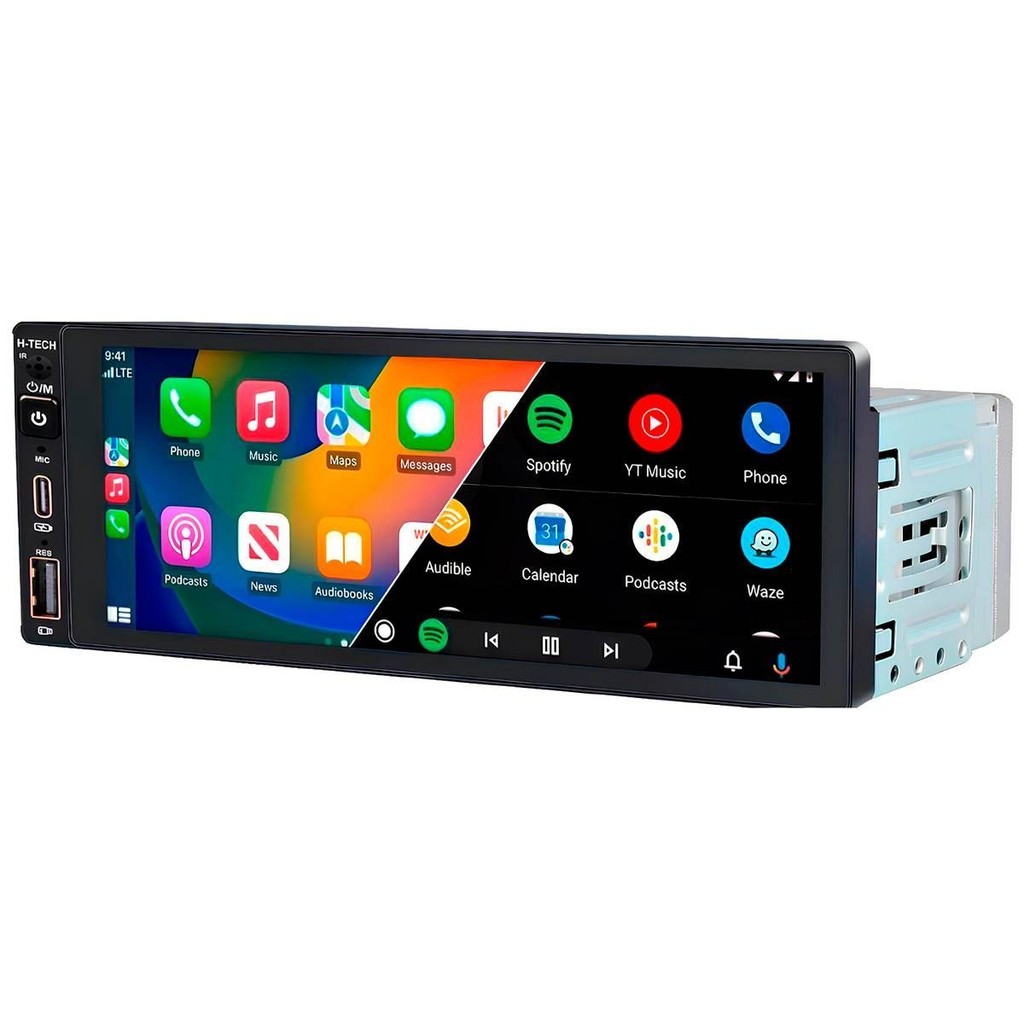 Central Multimídia 1Din Carplay Android Auto e Espelhamento | Shopee Brasil