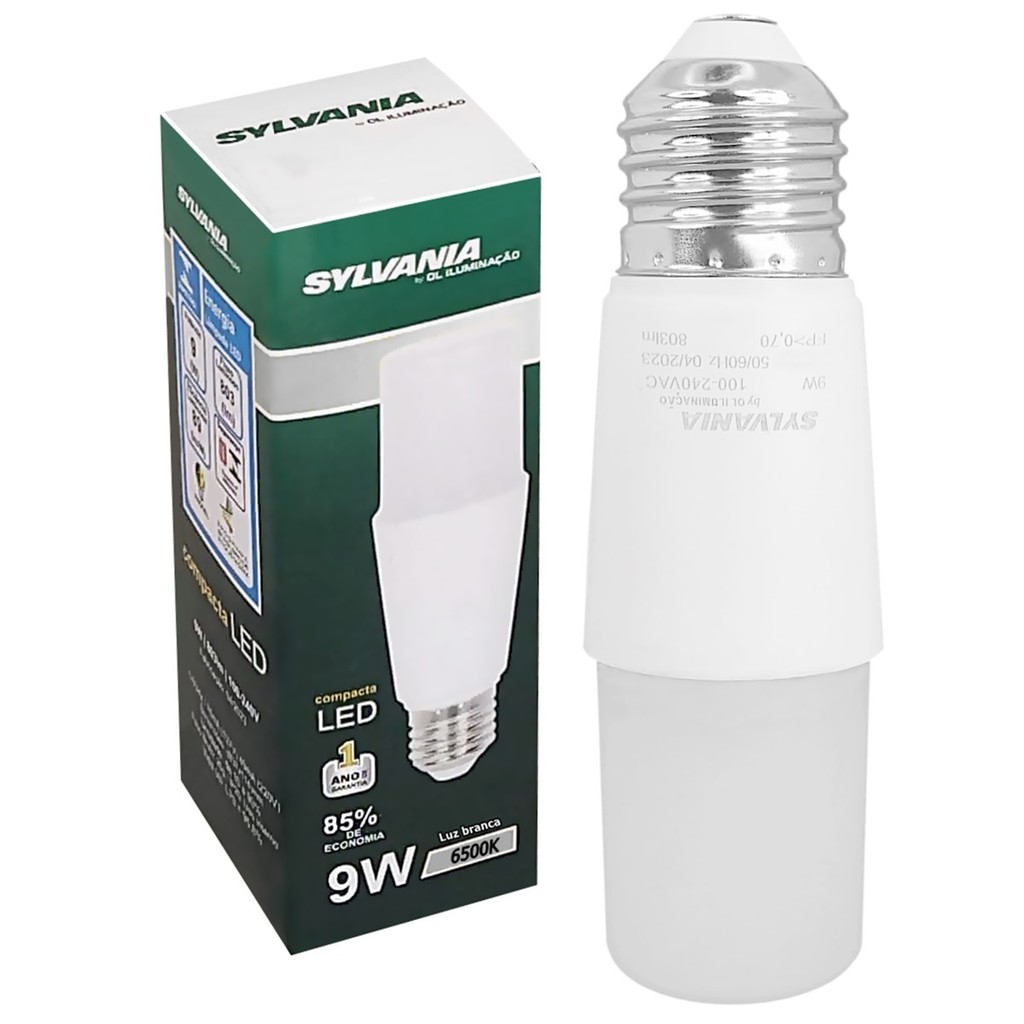 Kit 3 Peças Lâmpada Led Compacta 9W Bivolt E27 Branco Frio | Shopee Brasil