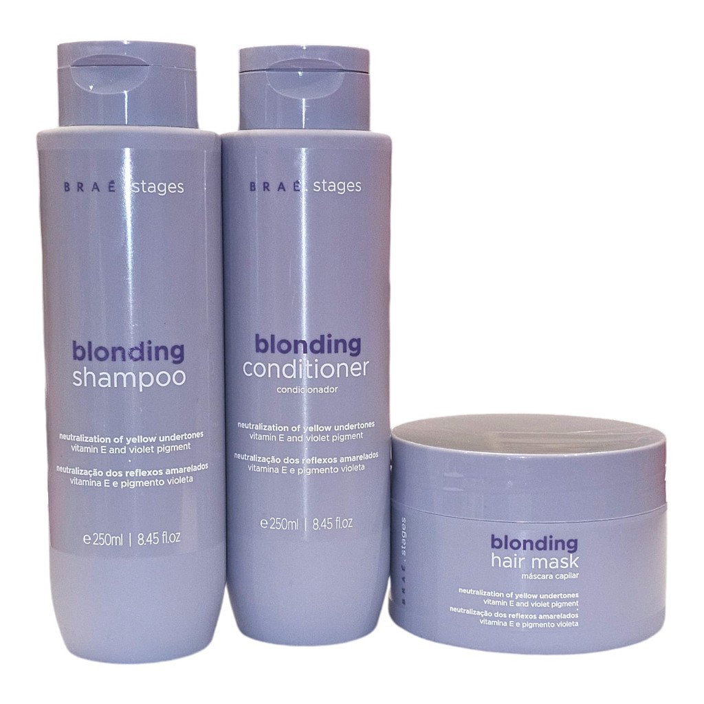 Kit Braé Stages Blonding - Shampoo 250ml + Condicionador 250ml ...