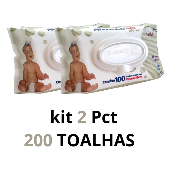 KIT TOALHA UMEDECIDA PERSONALIDADE BABY TOTAL CARE 200UN(2PCT) | Shopee ...