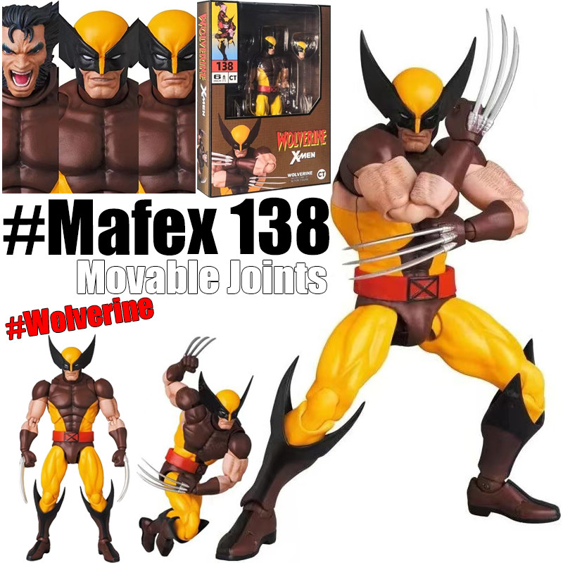 Wolverine Mafex 138 Deadpool VS Figura De Ação Legends SHF X-Men Ct ...