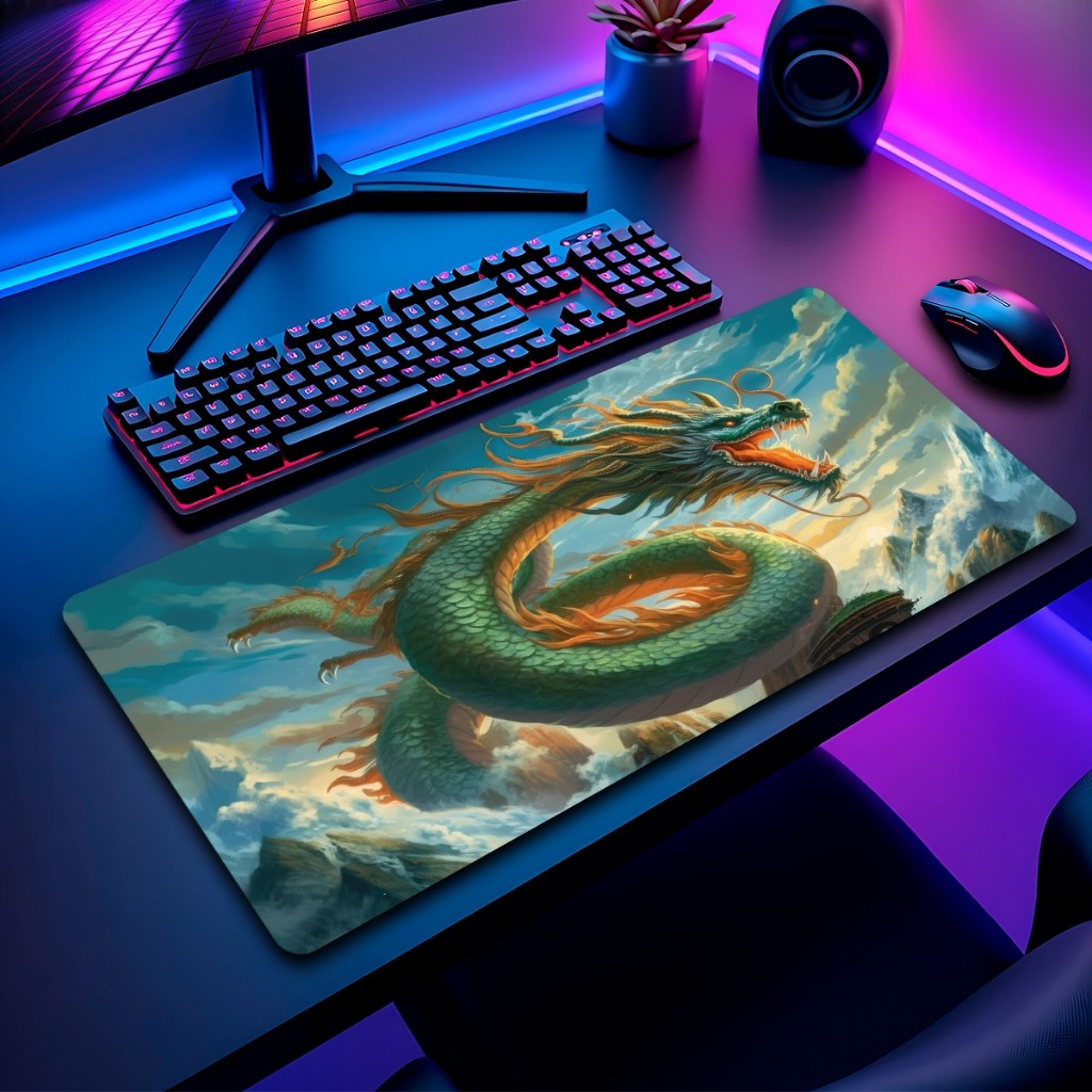 Mouse Pad Dragao Japones Gamer Antiderrapante Grande Diversas Estampas ...