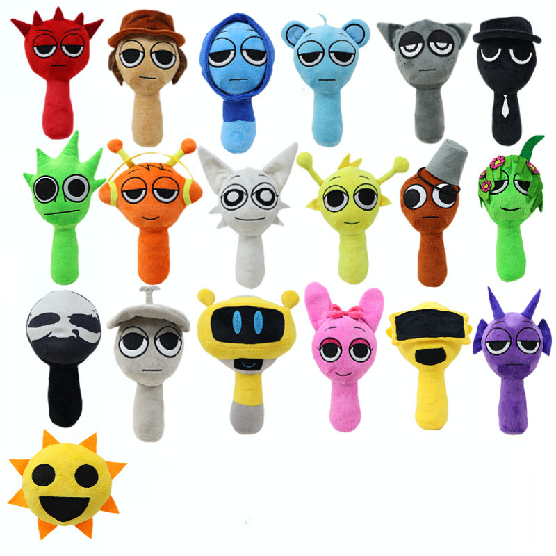 Sprunki Incredibox Pelúcia Wenda Cinza Oren Raddy Brinquedo Presente De ...