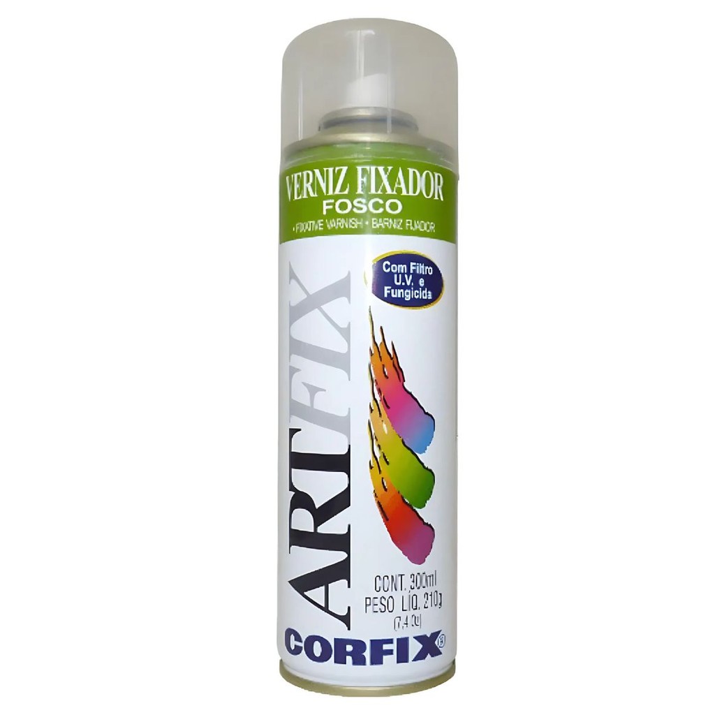 Verniz Fixador Artfix Spray Corfix 300ml - Fosco | Shopee Brasil