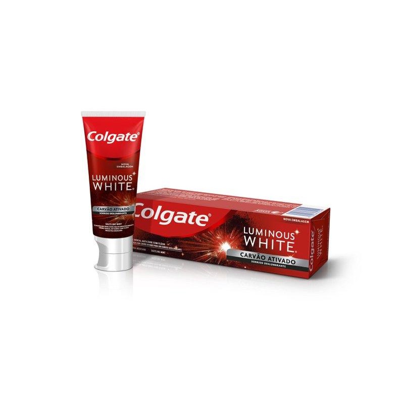 Creme Dental Clareador Colgate Luminous White Carvão Ativado 70g ...