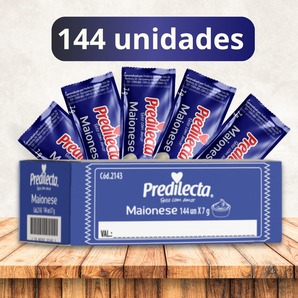 Maionese Sache Tradicional Predilecta 7g Caixa 144 Unidades Molho ...
