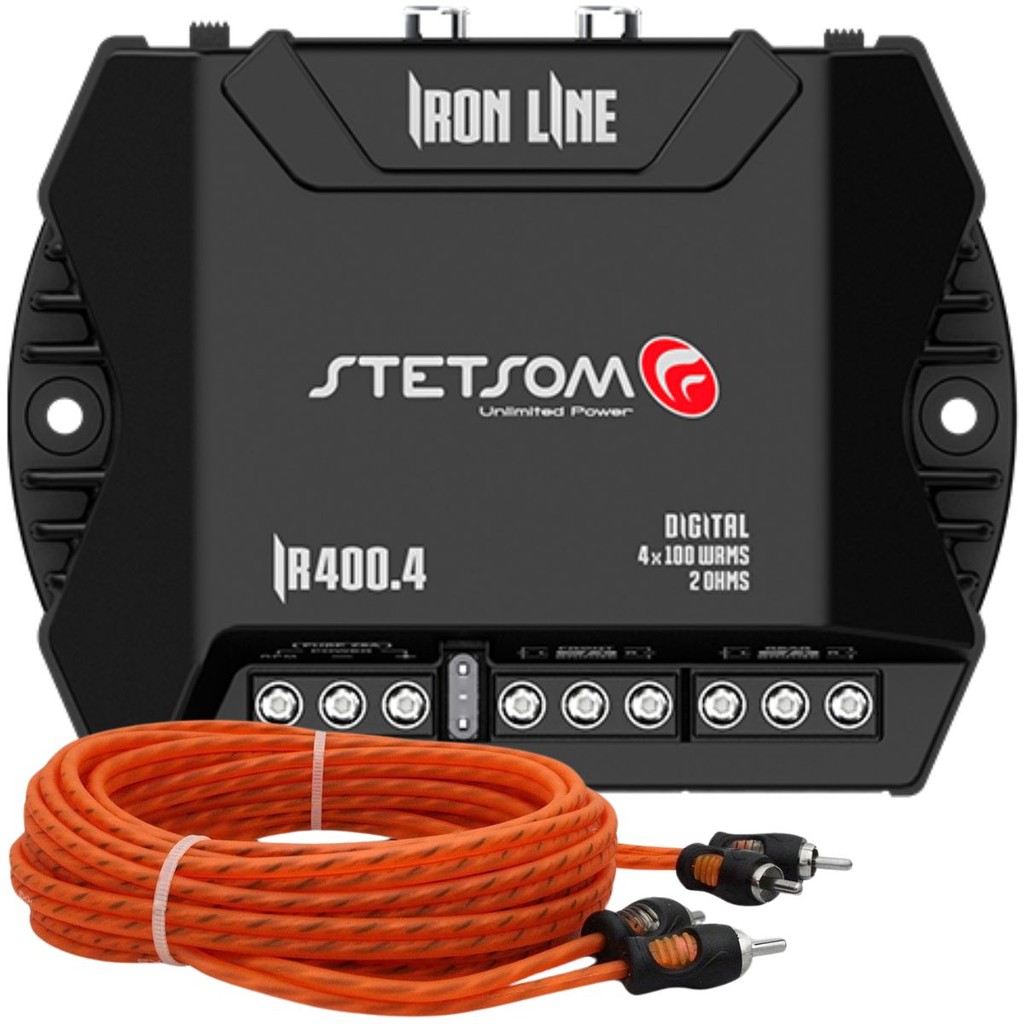 Modulo Ir400.4 Stetsom 400w + Cabo Rca 5m 4 Vias Blindado | Shopee Brasil