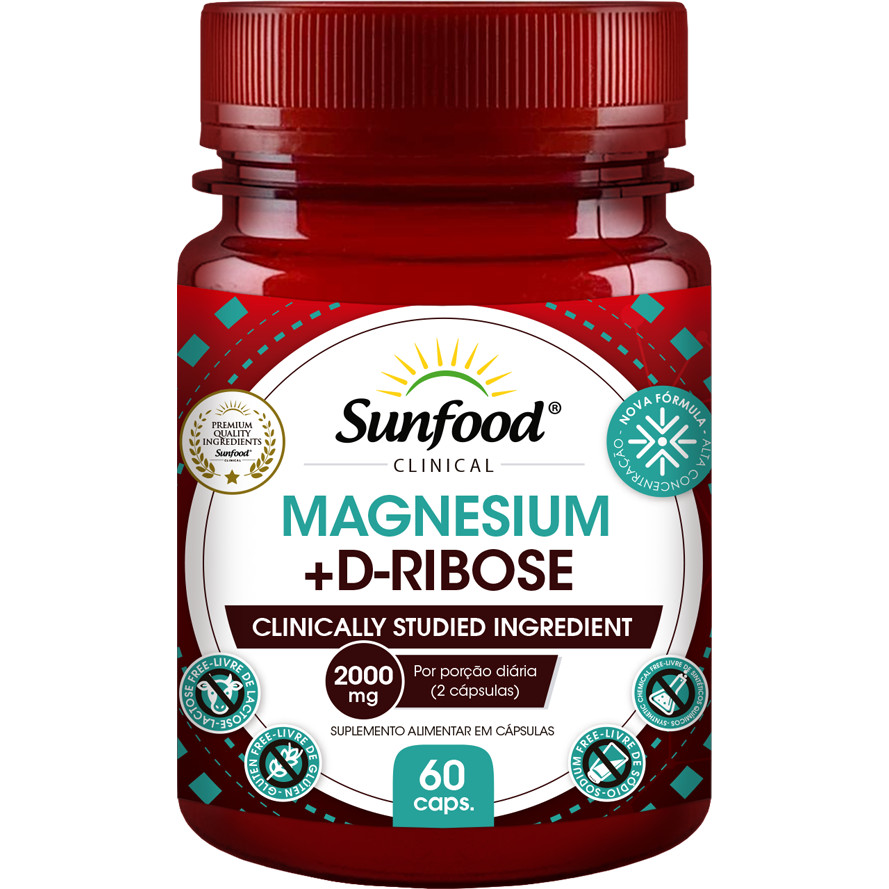 MAGNESIUM + D-RIBOSE 2000MG 60CAPS SUNFOOD CLINICAL | Shopee Brasil