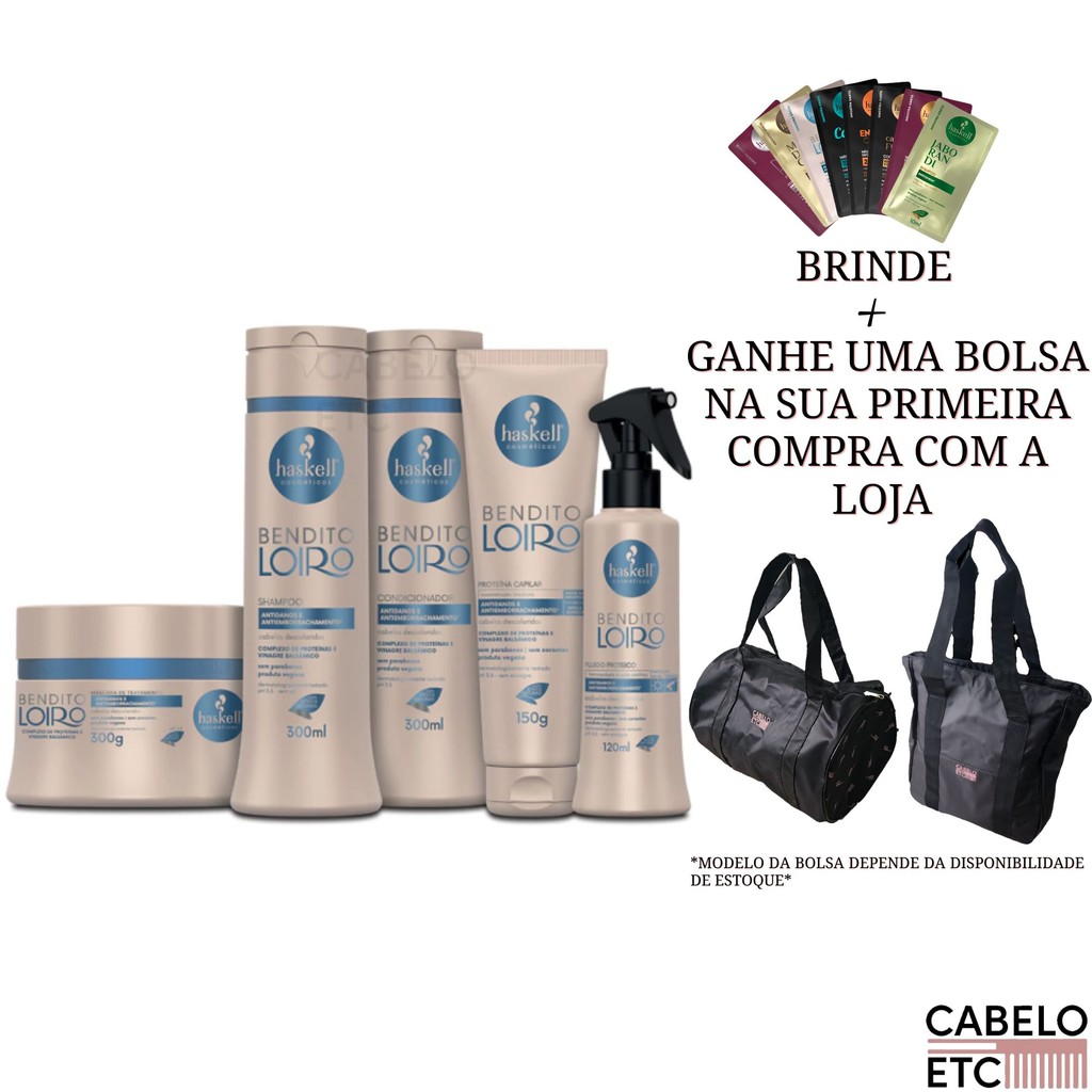 Kit completo Bendito Loiro - 300ml - Haskell | Shopee Brasil