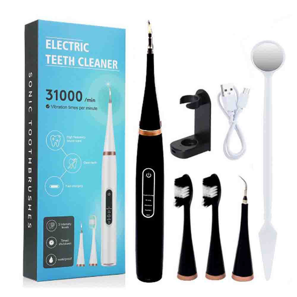 Electric Ultrasonic Tooth Cleaner Oral Teeth Stain Dental Cleaning ...