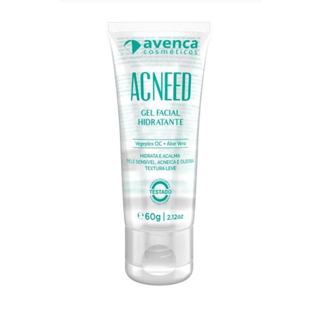 AVENCA ACNEED HIDRATANTE FACIAL GEL 60g | Shopee Brasil