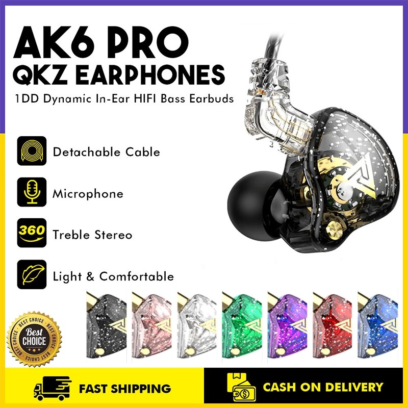 Fone De Ouvido Intra-Auricular Qkz Sk8 Rock Fones Estéreo Esportivo Com ...