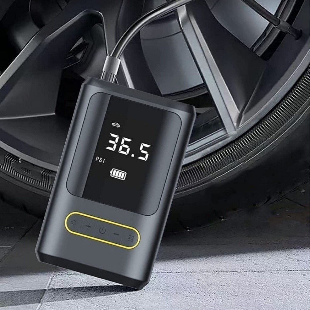 Mini Compressor de Ar Portatil Recarregavél Digital USB Calibrador Pneu ...