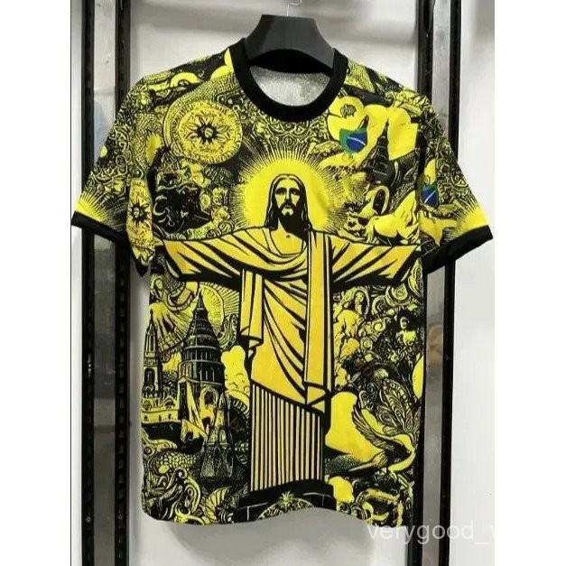 MSSZ Brasil Jesus Cristo O Redentor Camisa 2024 Edição Especial Amarelo ...
