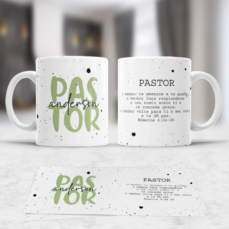 Caneca Personalizada Para Pastor Com Nome | Shopee Brasil