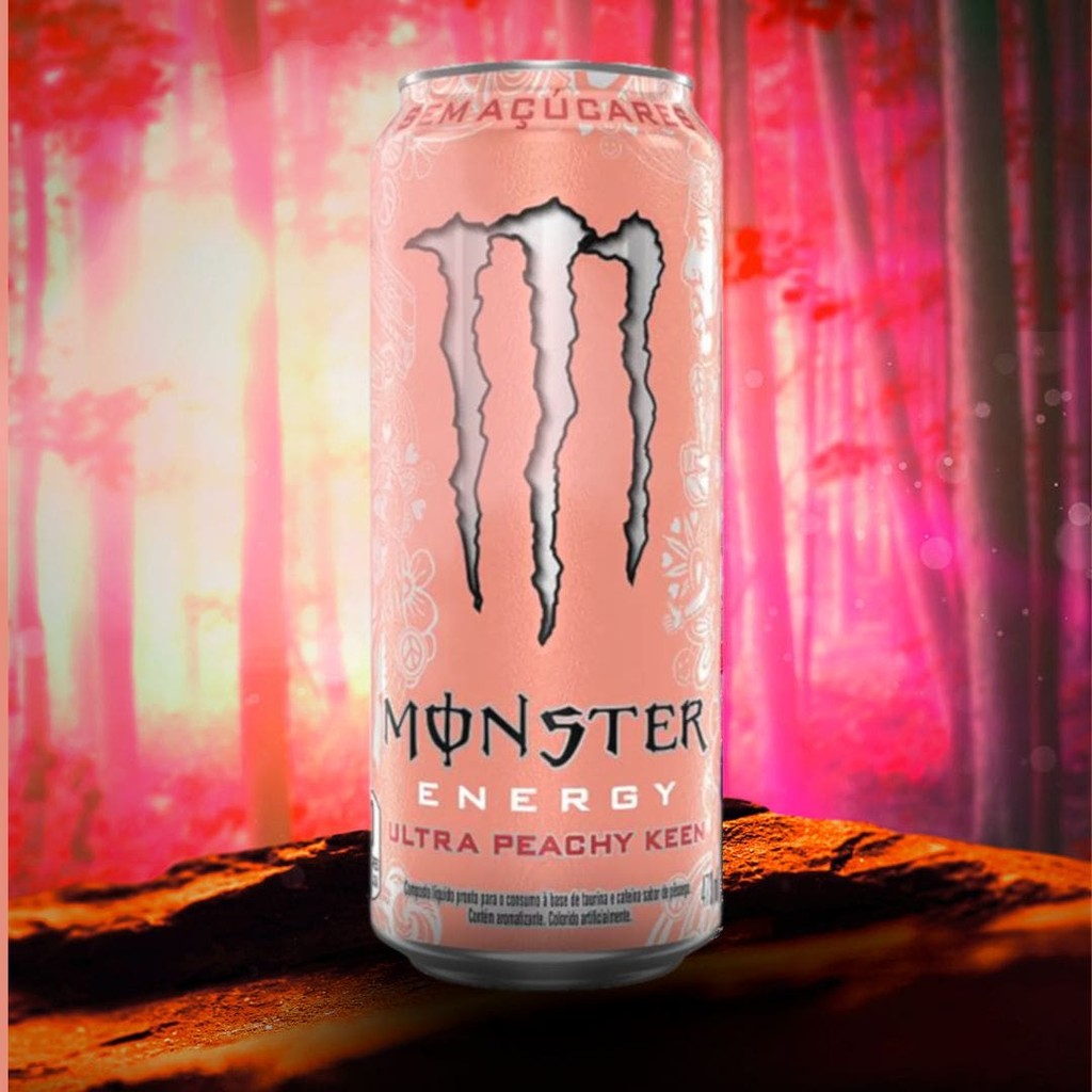 Monster Energy Drink Ultra Peachy Keen Pêssego 473ml Energético Zero ...