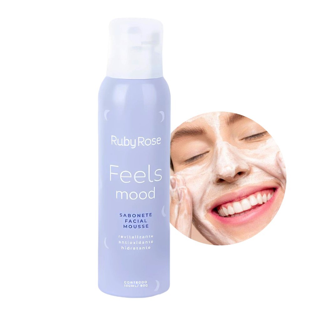Sabonete Facial Ruby Rose Mousse Feels Mood HB322 150ml | Shopee Brasil