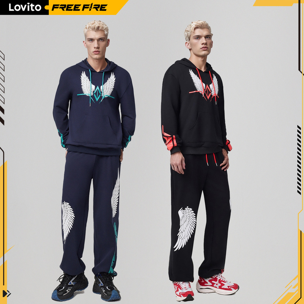 Lovito x Free Fire CALÇA ANGELICAL AZUL Calça unisex de moletom com ...