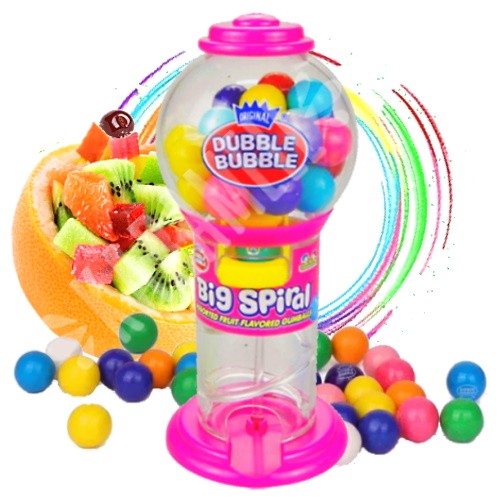 Dispenser Pink Chicletes Dubble Bubble Big Spiral - Importado Canadá ...